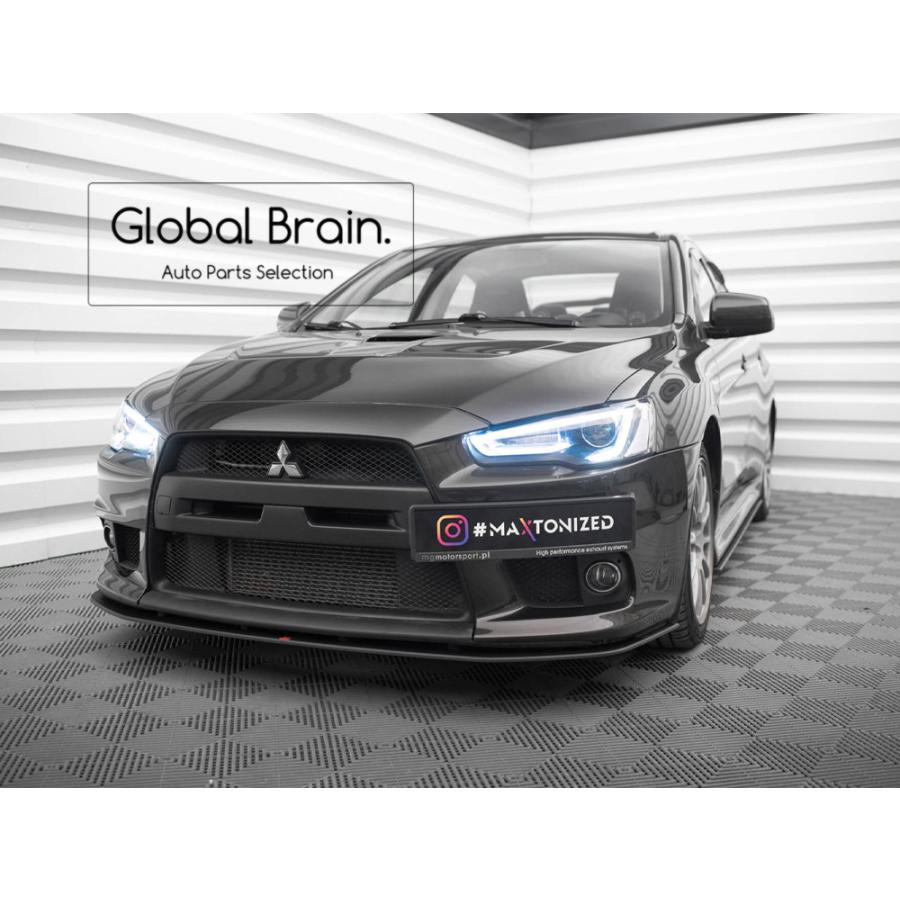 ランサー エボリューション 10 エボX ランエボ フロント リップ スポイラー レーシング : rancer-evo-10-front-maxton : Global Brain - 通販 ...