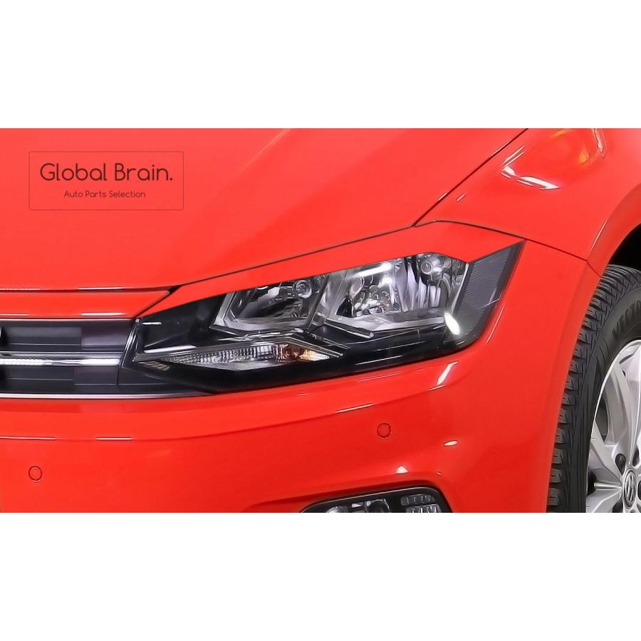フォルクスワーゲン（Volkswagen） ポロ 2G 前期 ヘッドライトカバー アイライン アイブロウ : Global Brain - 通販 - Yahoo!ショッピング
