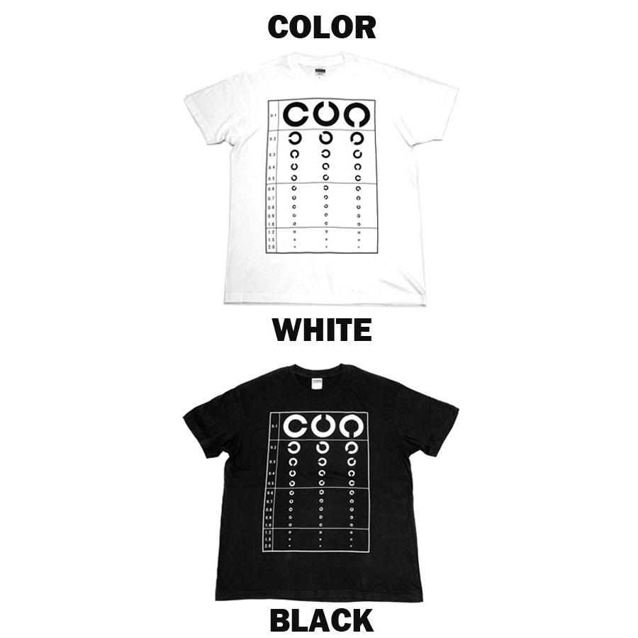 メール便対応 Tシャツ 視力検査 Vision test ブラック ホワイト 半袖 おもしろTシャツ お土産Tシャツ T-shirts ...