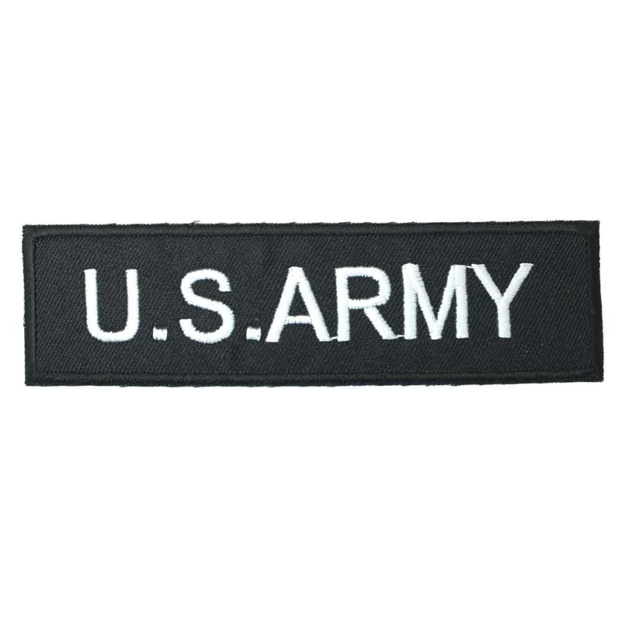 ワッペン アイロン US ARMY ミリタリー エンブレム 紋章 アーミー ブラック アップリケ わっぺんwappen アイロンで簡単貼り付け ...