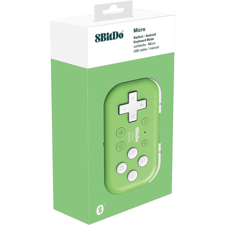 8bitdo Micro Bluetooth コントローラー ゲームパッド ブルー グリーン android macOS windows Nintendo Switch ワイヤレス スマホ ...