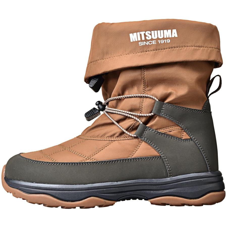 [ミツウマ] ハイキングシューズ スノーブーツ 軽量 防寒ボア裏布 6cm防水 セラミックソール サイドファスナー 雪かき 雪靴 オリーブ larg : nk2-000140150 ...