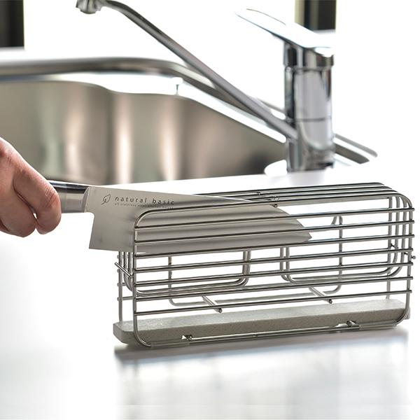 bws SELECTION 包丁スタンド ステンレス 包丁立て 包丁差し ビーワースセレクション bwsSELECTION 水切り 珪藻土 ナイフ ビーワーススタイル ...