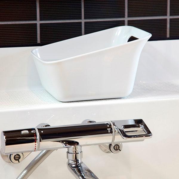 洗面器 I'm D アイムディー RETTO レットー 湯手おけ 角 お風呂 湯おけ 手桶 おしゃれ モダン ホール付き フック 引っ掛け 収納 角型 : imd-81 ...