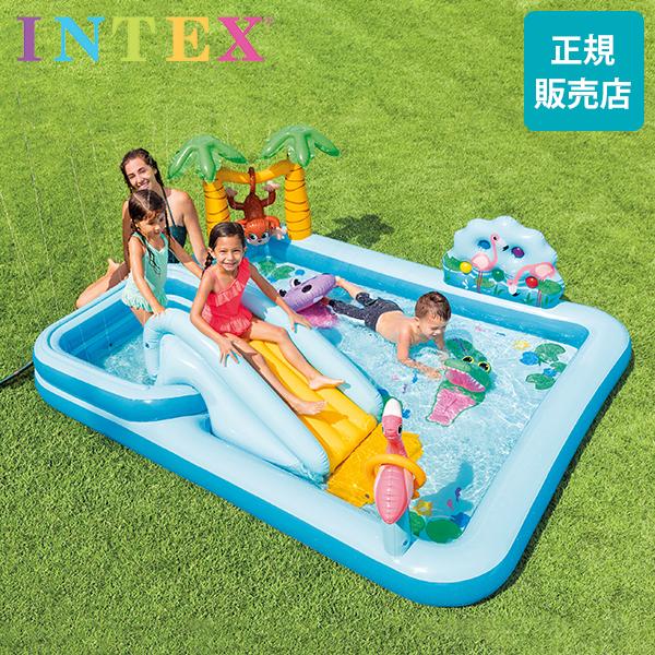 INTEX プール ビニールプール インテックス ジャングルアドベンチャー プレイセンター 244 × 198 × 71cm 57161NP ...