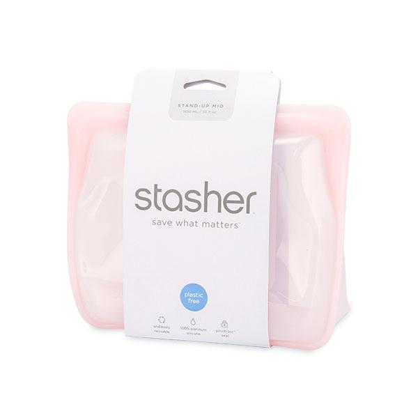 stasher \GWも毎日配送ですぐに届く／ スタッシャー Stasher シリコーンバッグ スタンドアップ マチ付き ミディアムサイズ 1.6L 保存袋 ...