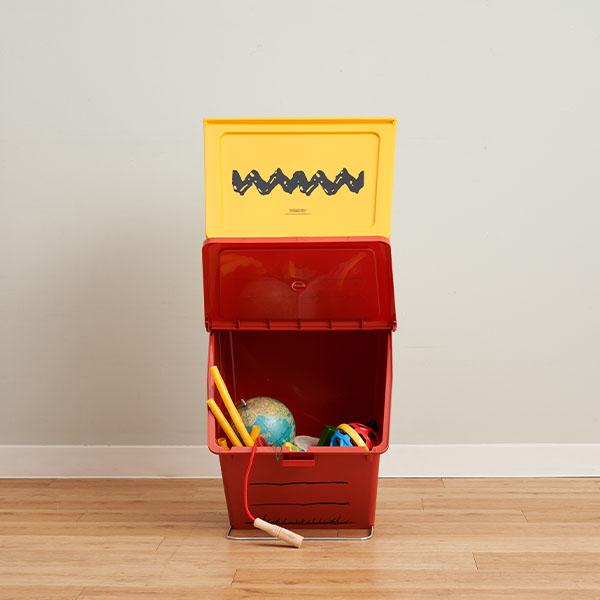 pelican garbee（stacksto.） スヌーピー 収納ボックス スタックストー ペリカン ガービー ピーナッツ 38L ふた付き ...