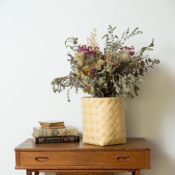 Timb.（stacksto.） ティム ラウンド T 収納 バスケット 直径24×24cm スタックストー ナチュラル 北欧 おしゃれ 白樺風 編み込み カゴ ...