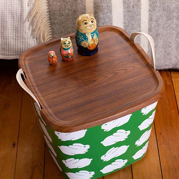 onbaquet（stacksto.） スタックストー オンバケット by mooq Mサイズ バケット 専用フタ ふた バケットMふた 蓋 木目調 ウッド調 ムーク ...