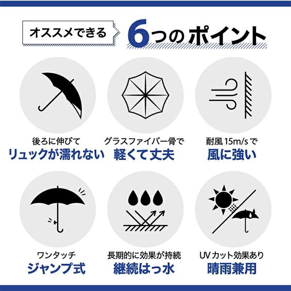 Wpc. ダブリュピーシー 長傘 ユニセックス バックプロテクト UX BACK PROTECT 傘 雨傘 UX04-930-001 Wpc : GulliverOnlineShopping ...