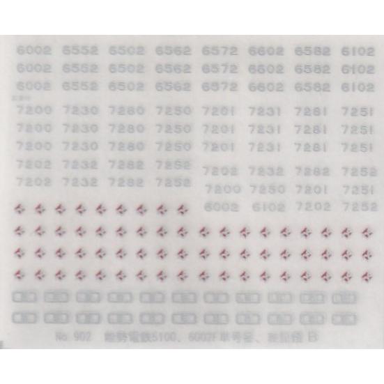 イーグルスMODEL No.902 能勢電鉄5100系 6002F 車体番号、標記類インレタ : グリーンマックス・ザ・ストアWEB - 通販 - Yahoo!ショッピング