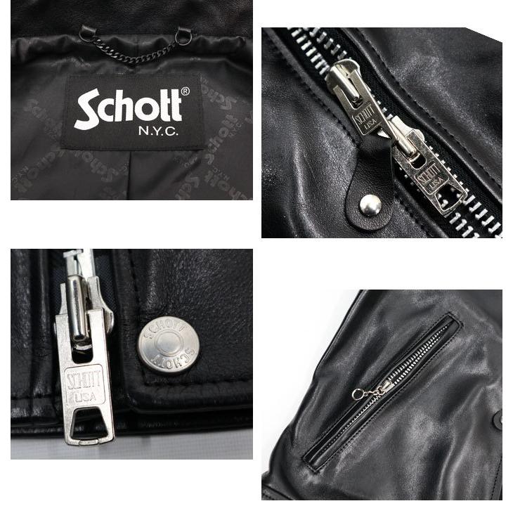 Schott ( ショット ) NEW DOUBLE BREST RIDERS ダブル ブレスト ライダース ショット ダブルライダース schott 革ジャン 羊革 Wブレスト 本革 ...
