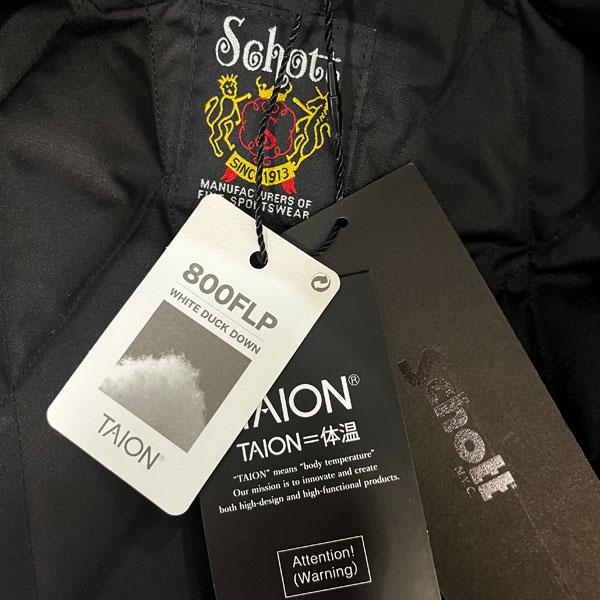 Schott N.Y.C 2024FW x TAION SINGLE RIDERS DOWN JACKET ショット タイオン シングルライダース ダウンジャケット コラボ 782 ...