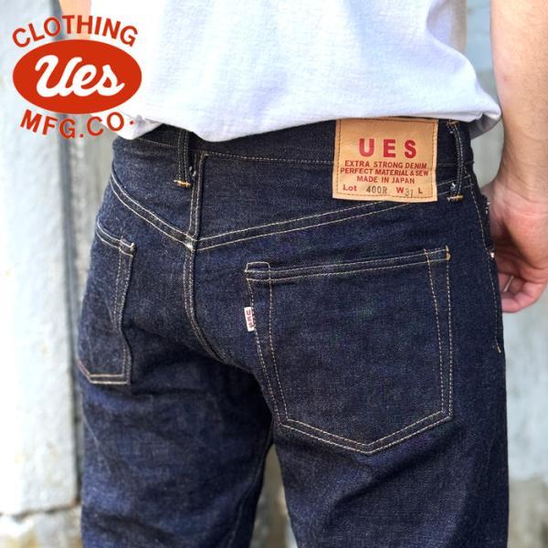 UES 400-R レギュラーストレートデニム ウエスクロージング セルヴィッチデニム ワンウォッシュ [ 14.9oz ] 【チェーンステッチにて丈つめ可】 日本製 : GMMSTORE ...