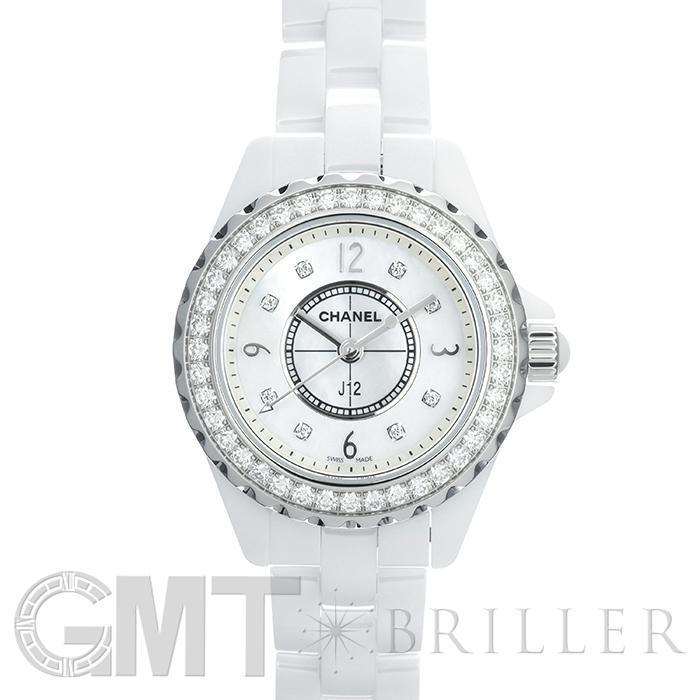 CHANEL（シャネル） J12 H2572 ホワイトセラミック ベゼルダイヤ MOP/8Pダイヤ 29mm CHANEL 中古レディース 腕 ...