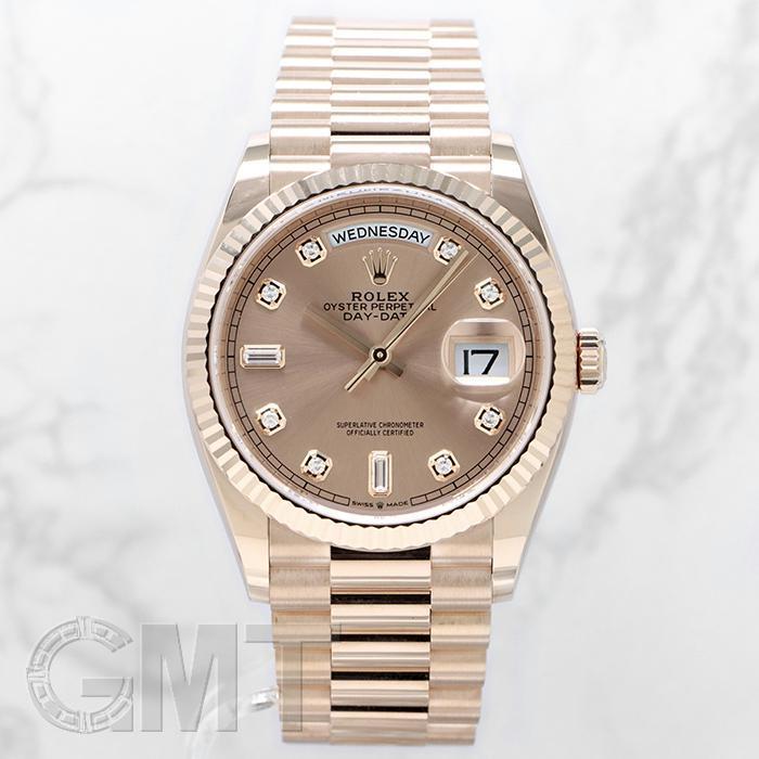 ROLEX（ロレックス） デイデイト36 128235A ロゼダイヤ【未使用品】保証書2022年 付属品完品 未使用品メンズ 腕時計 送料無料 ...