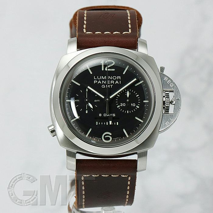 パネライ ルミノール1950 8DAYS GMT クロノ モノプルサンテ PAM00275 OFFICINE PANERAI 中古メンズ 腕 ...