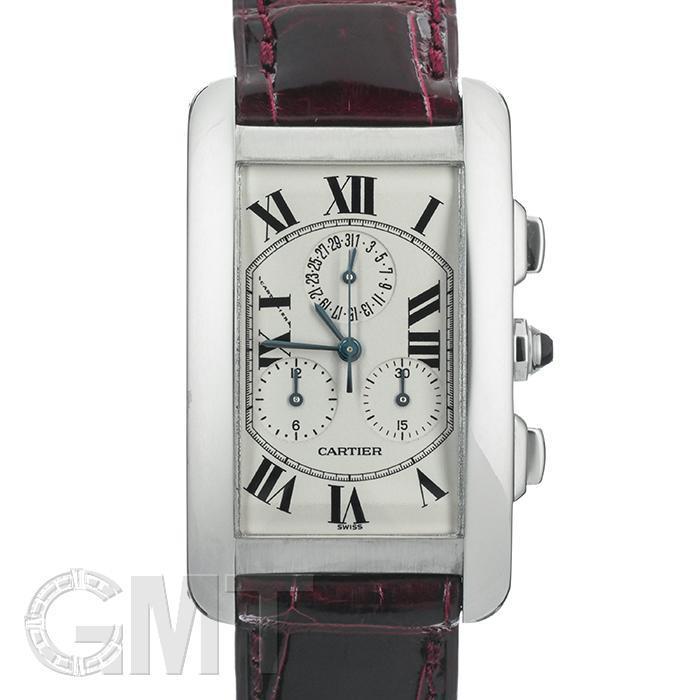 Cartier（カルティエ） タンクアメリカン クロノリフレックス W2603356 ホワイトゴールド 中古メンズ 腕時計 送料無料 ...