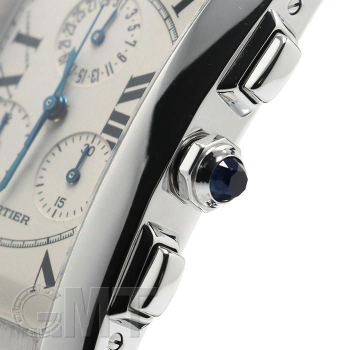 Cartier（カルティエ） タンクアメリカン クロノリフレックス W2603356 ホワイトゴールド 中古メンズ 腕時計 送料無料 ...