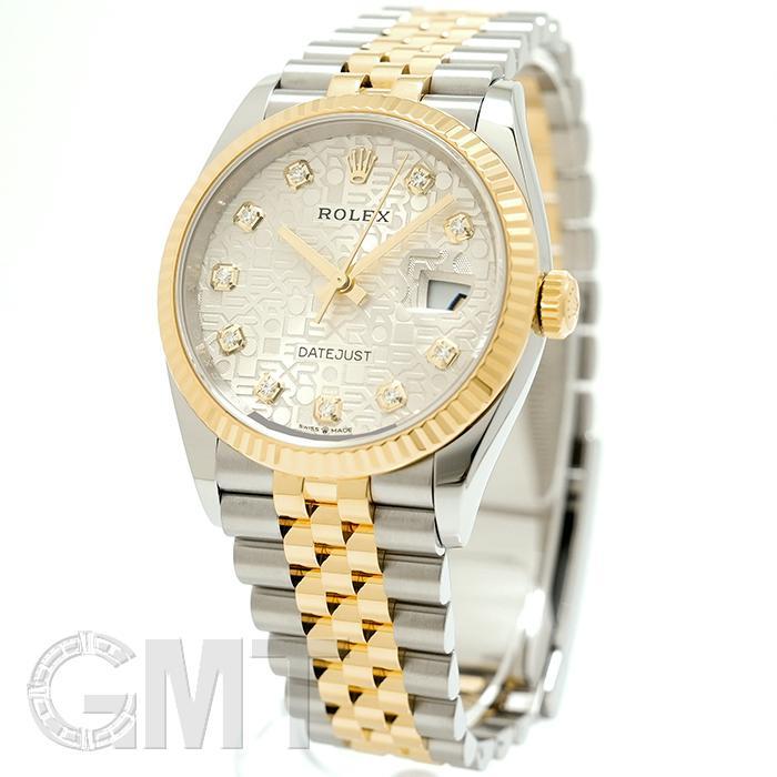 ROLEX（ロレックス） デイトジャスト 36 126233G シルバー コンピューター 保証書2019年 ランダムシリアル 中古メンズ 腕 ...
