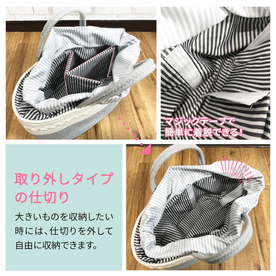 最大50％OFFセール開催中/おむつストッカー オムツストッカー 蓋付き おむつ 収納 おむつバッグ 大容量 仕切り ベビー用品 コットン ...