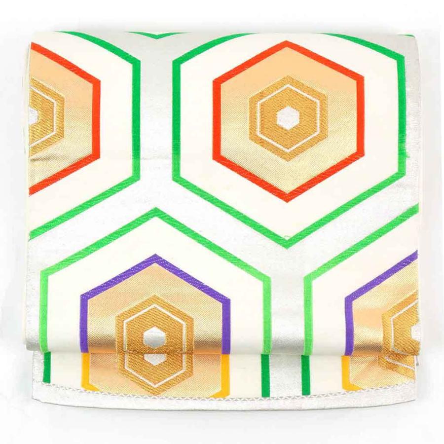 袋帯 幅30.5cm 長さ422cm レディース 秋冬春用 正絹（シルク）銀地 やや難 : 新品とリサイクル着物呉服のきくや - 通販 - Yahoo!ショッピング