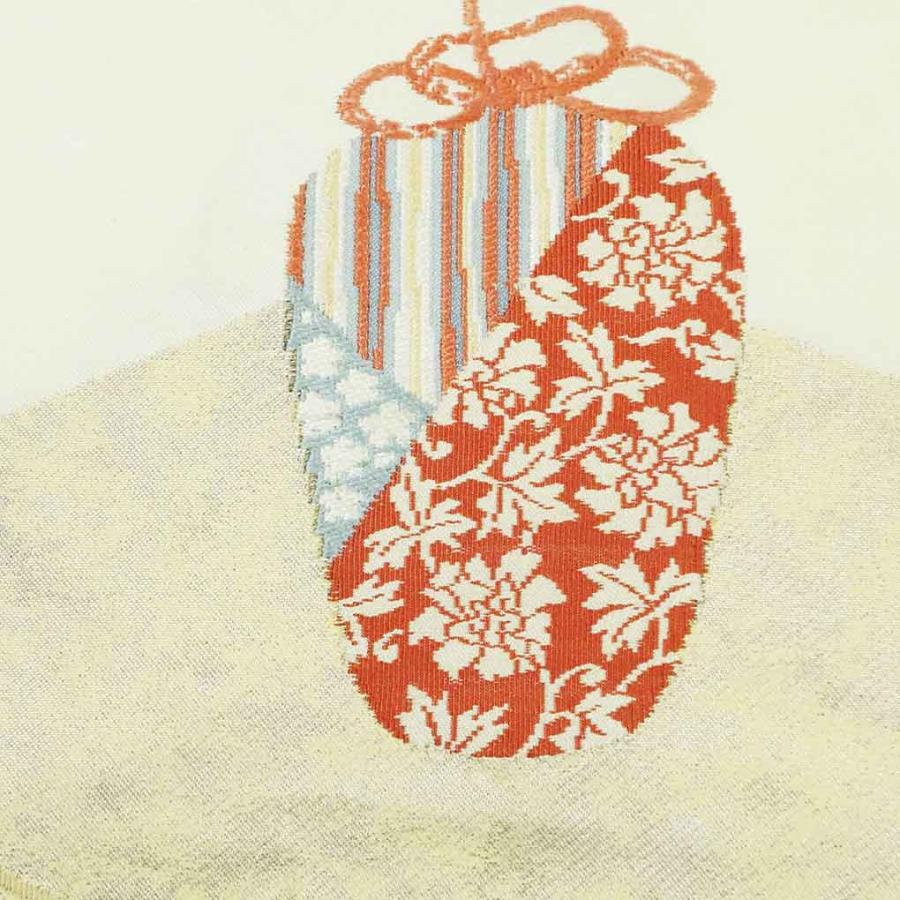 名古屋帯 リサイクル着物 幅30.5cm 長さ355cm レディース 壺柄 秋冬春用 正絹（シルク）白地 難有り : a34087 : 新品とリサイクル着物呉服のきくや - 通販 ...