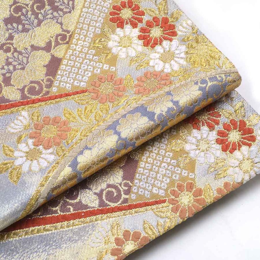 袋帯 リサイクル帯 幅30.5cm 長さ422cm 扇面 秋冬春用 正絹（シルク）シルバー 未使用品 リメイク リユース : a35887 : 新品とリサイクル着物呉服のきくや - 通販 ...