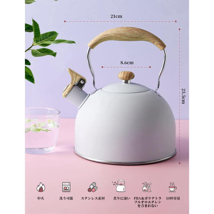 やかん 2.5L 笛吹きケットル ケトル 広口 ステンレス製 木目ハンドル 大容量 IH対応 オシャレ ベージュ : ゴーゴーマックス - 通販 - Yahoo!ショッピング