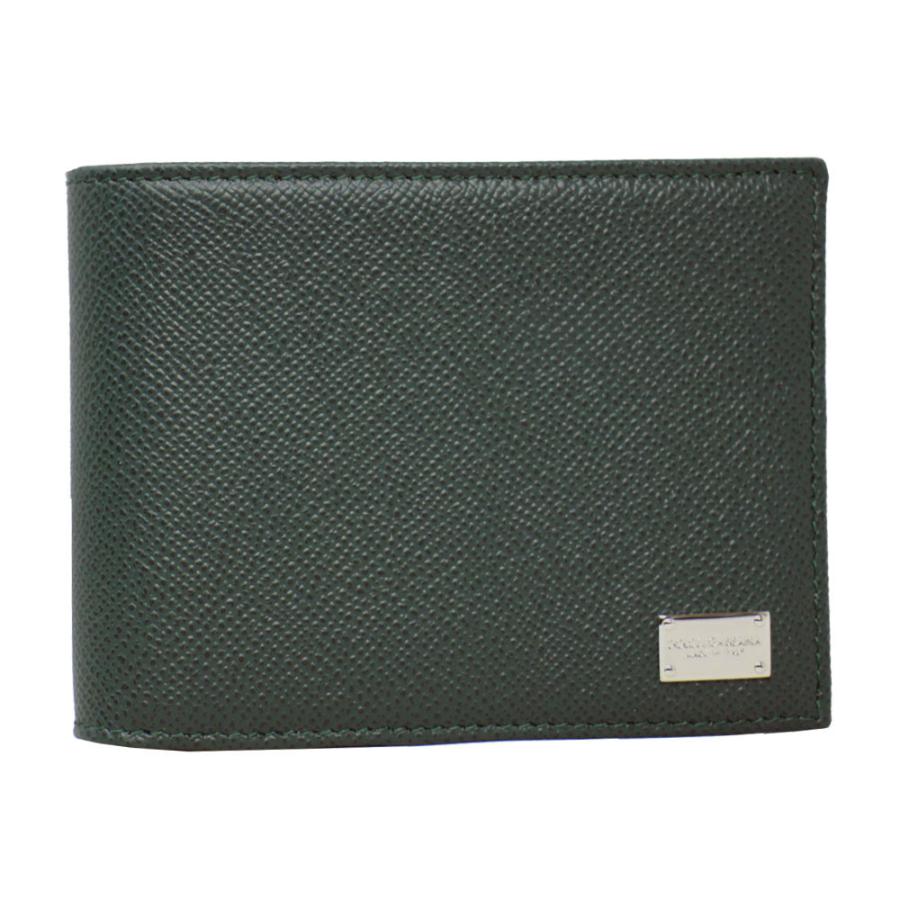 DOLCE&GABBANA ドルチェ&ガッバーナ 財布 メンズ 二つ折り札入れ レザー グリーン系 BP0437 B5373 87685 ...