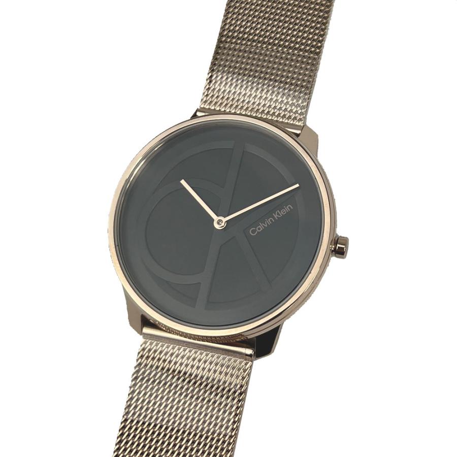 カルバン クライン ウォッチ カルバンクライン 腕時計 メンズ レディース ブラック文字盤 カーネーションゴールド メッシュベルト ステンレス ...