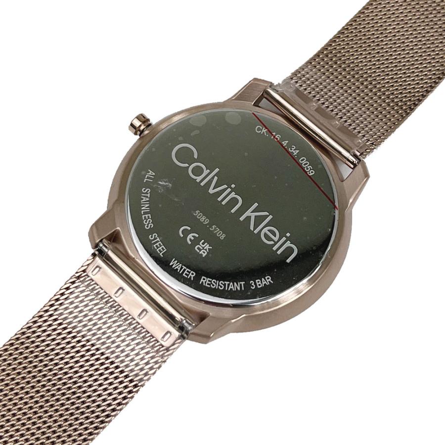 カルバン クライン ウォッチ カルバンクライン 腕時計 メンズ レディース ブラック文字盤 カーネーションゴールド メッシュベルト ステンレス ...