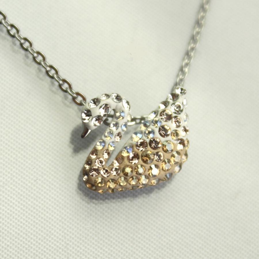 SWAROVSKI スワロフスキー ネックレス ペンダント レディース アイコニックスワン シルバー/ゴールド/クリア 5215038 ...
