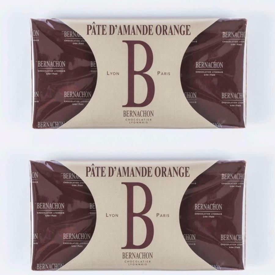 お得な2枚セットベルナシオンBernachon ダークチョコレート オレンジペースト入り パットダマンド オランジュ板チョコ150gX2枚 Orange Marzipan150gX 2ps ...