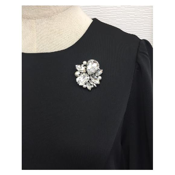 スーパービューティー ロングワンピース 2023年秋冬入荷 ティヤード タフタ 切替 ダンボールニット ブラック 2326006 大人可愛い ...