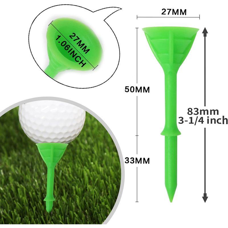 ゴルフティー 3 1/4 inch 大カップ セット ライト フレックスカップティー 83mm (50個-83mm, ミックスカラー) : Golden Kagetsu Mart - 通販 ...