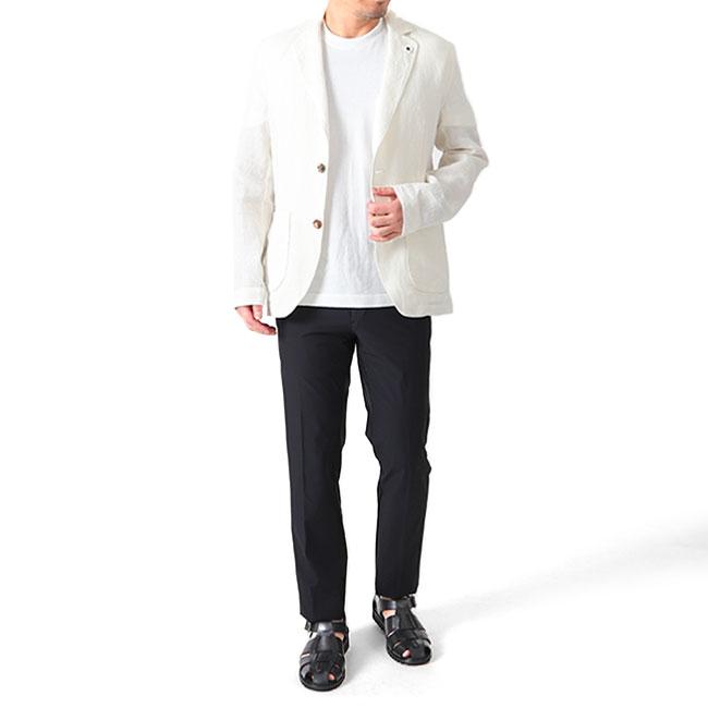 LARDINI ラルディーニ リネン 2B テーラード シャツジャケット LARDINI ラルディーニ リネン 2B テーラード シャツジャケット