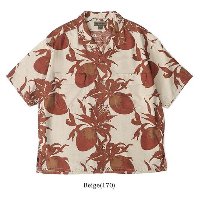 Nigel Cabourn ナイジェルケーボン レーヨン ビハールマンゴー オープンカラーシャツ 80480011004 柄シャツ アロハ メンズ : Golden State - 通販 ...
