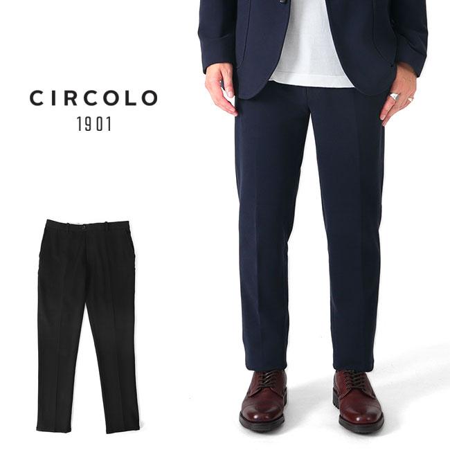 CIRCOLO 1901 チルコロ1901 ストレッチジャージー スラックス パンツ 3204-400701 トラウザーズ メンズ ...