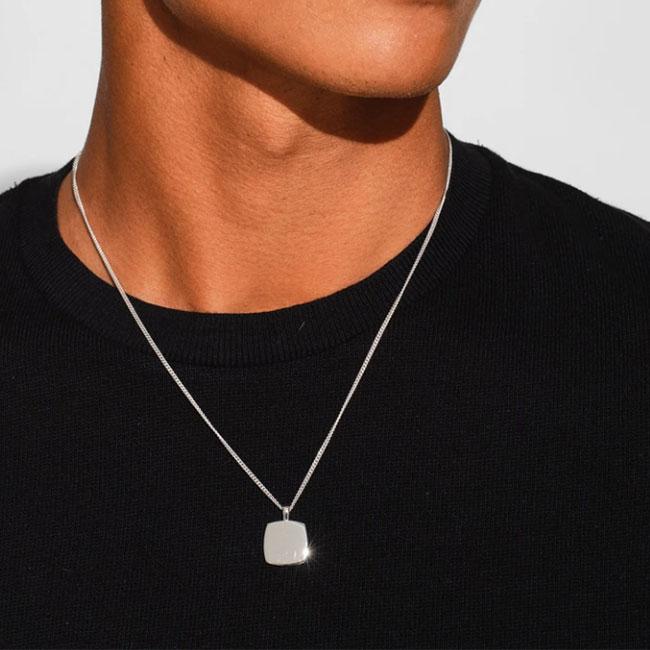 TOMWOOD トムウッド Umi Pendant 20.5inch ペンダント シルバー チェーンネックレス 101448 メンズ ...