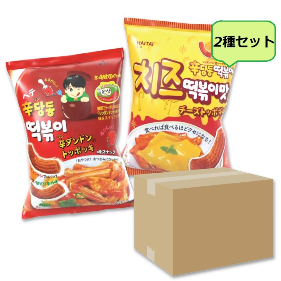 ヘテ 辛ダンドン トッポッキスナック 65g & チーズトッポッキスナック 65g 12袋セット(6+6) / 韓国お菓子 トッポキ スナック : 20854-22379-12 ...