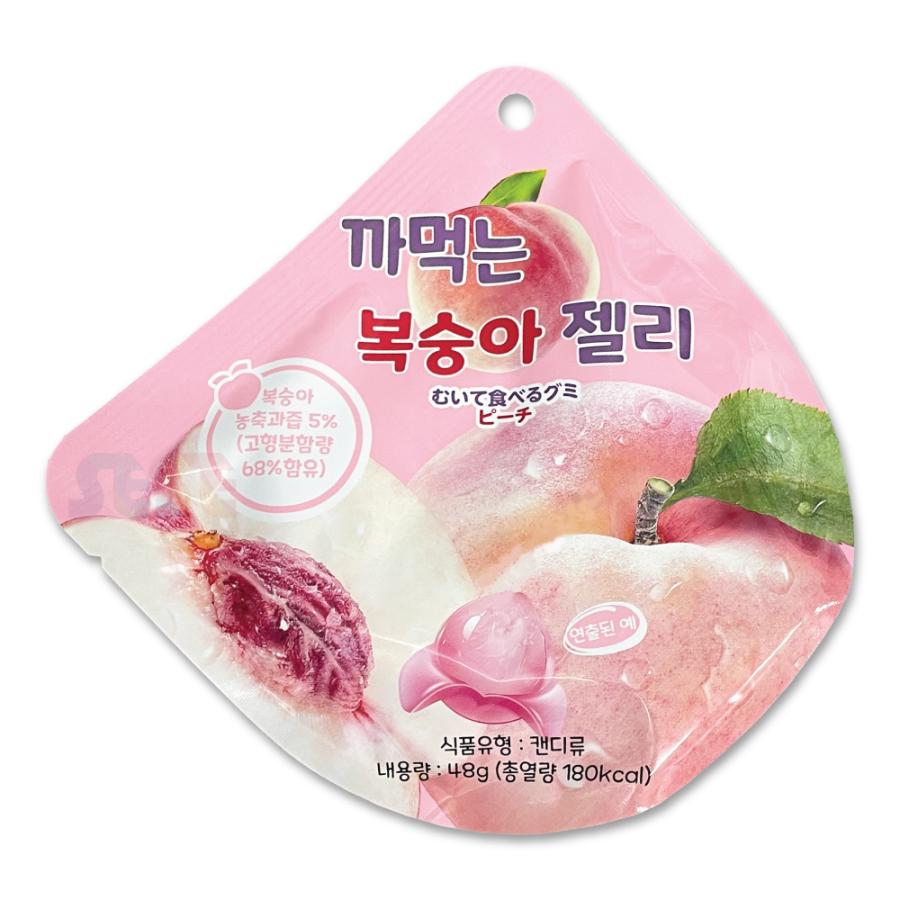 むいてたべる グミ ピーチ 48g 10個セット / 韓国食品 ゼリー おやつ お菓子 ぐみ 剥くグミ モモ 桃 もも : 22079-10 : GoldenBridgeヤフーSHOP ...
