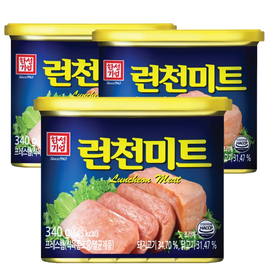HANSUNG ランチョンミート 340g 3個セット / ハンソン 韓国 ハム 豚肉 韓国料理 スパム SPAM : 51891-3 : GoldenBridgeヤフーSHOP - 通販 ...