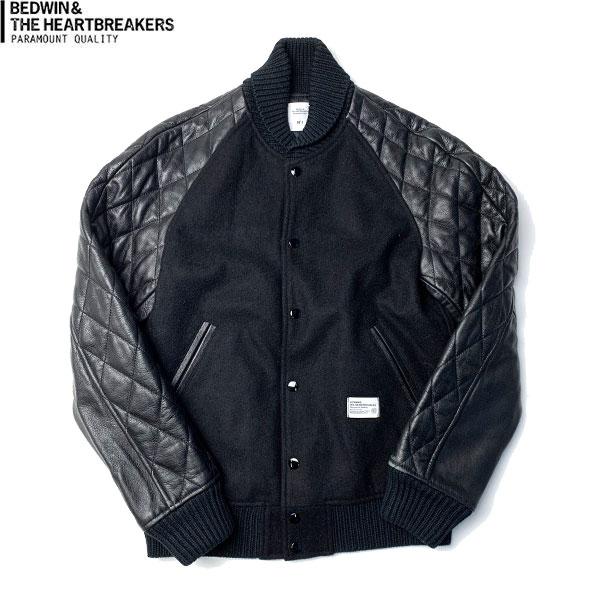 BEDWIN & THE HEARTBREAKERS SALE ベドウィン 15AB5366 AWARD JKT JERRY ジャケット アウター スタジャン キルティングレザー ブラック ...