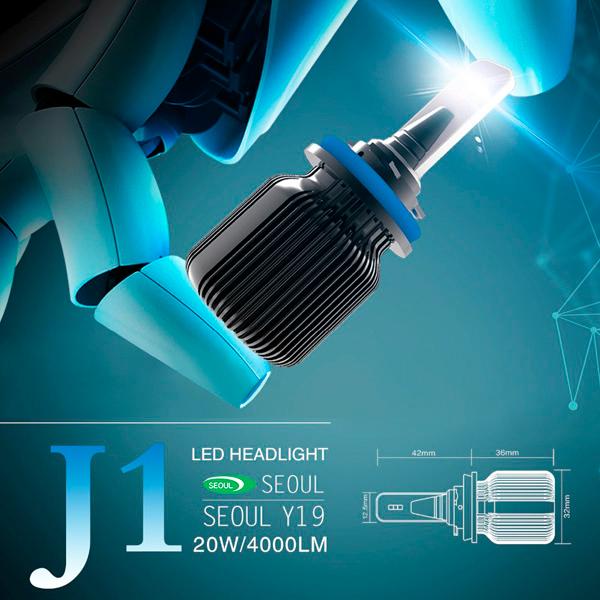 LED バルブ H4 ハイロー切替 6500K 4000ルーメン 12V 24V 対応 J1シリーズ ソウル半導体 Y19 LED搭載 世界初の技術「Wicop」 ヘッド ライト 補修 単品 ...