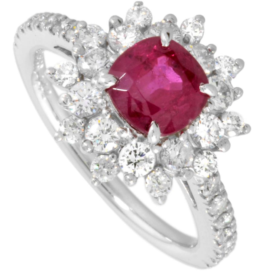 リング 指輪 ルビー 1.42ct 約12号 Pt900 プラチナ ダイヤモンド 0.75ct 6.5g 鑑別書付き レディース : ゴールドプラザ ヤフー店 - 通販 - Yahoo!ショッピング