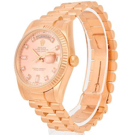 ROLEX ロレックス デイデイト 118235A P番 10Pダイヤ K18PG 金無垢 メンズ 自動巻き 腕時計 ピンク文字盤 : ゴールドプラザ ヤフー店 - 通販 - Yahoo!ショッピング