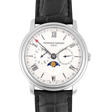FREDERIQUE CONSTANT フレデリックコンスタント メンズ クォーツ 腕時計 ムーンフェイズ SS シルバー文字盤 FC ...