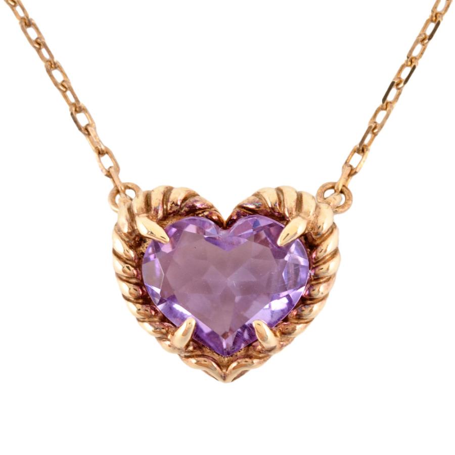 スタージュエリー STAR JEWELRY ハートモチーフ ネックレス アメジスト K10YG 2.2g レディース : ite1hidre0rc : ゴールドプラザ ヤフー店 - 通販 ...