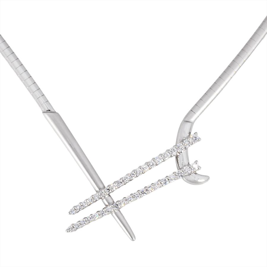 カラッチ KARATI パイナス ネックレス ダイヤモンド 0.91ct K18WG 27.9g マット チョーカー オメガ ホワイトゴールド レディース : ゴールドプラザ ヤフー店 ...